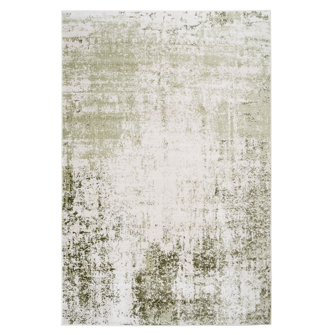 Green Cream Distressed Abstract Living Room Rug Mottled Bedroom Living ...