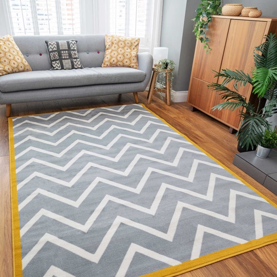 Gray Chevron Area Rug