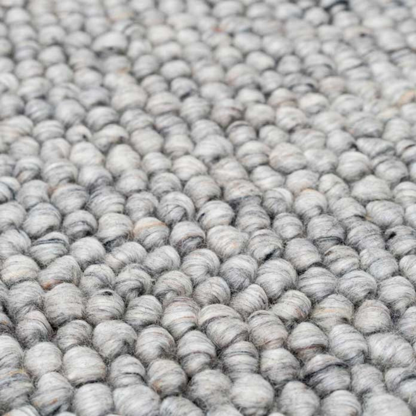 Light Grey Luxury Pebble Wool Rug Thick Cosy Wool Blend - Etsy