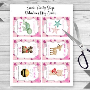 Printable Valentines Day Cards for Kids, Animal Pun Valentines ...