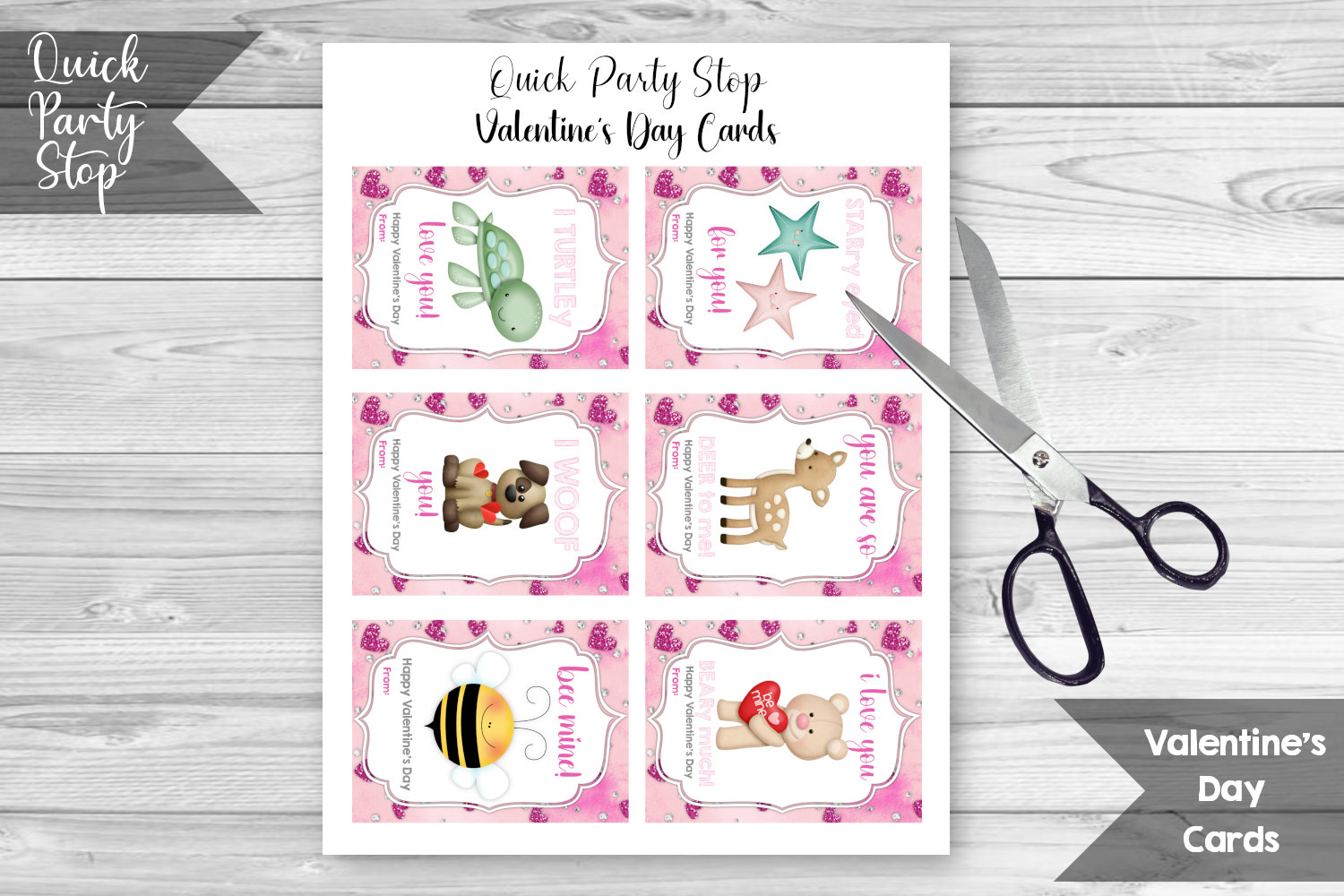 Printable Valentines Day Cards for Kids, Animal Pun Valentines ...