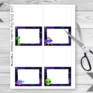 Alien Birthday Editable Food Tents, Space Food Labels, UFO Birthday ...