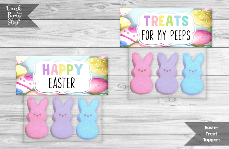 Happy Easter Treat Toppers, Easter Goody Bag Topper, Treats for My ...