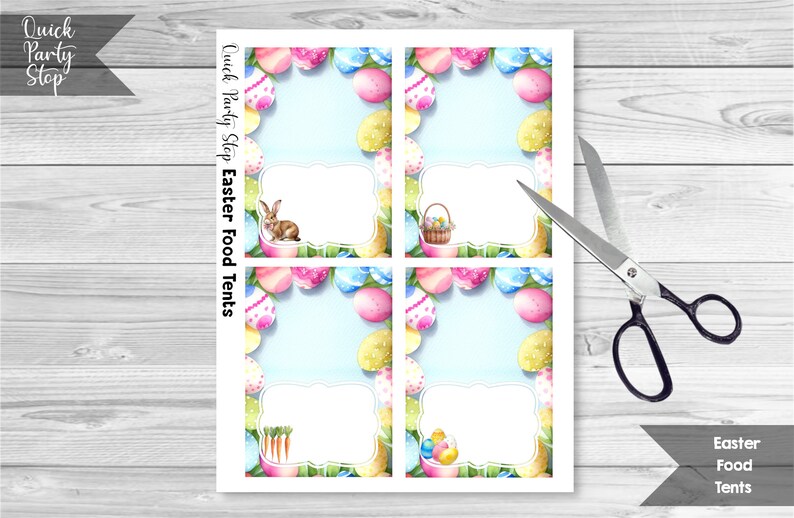Easter Editable Food Tents, Easter Bunny Food Labels, Easter Printable ...