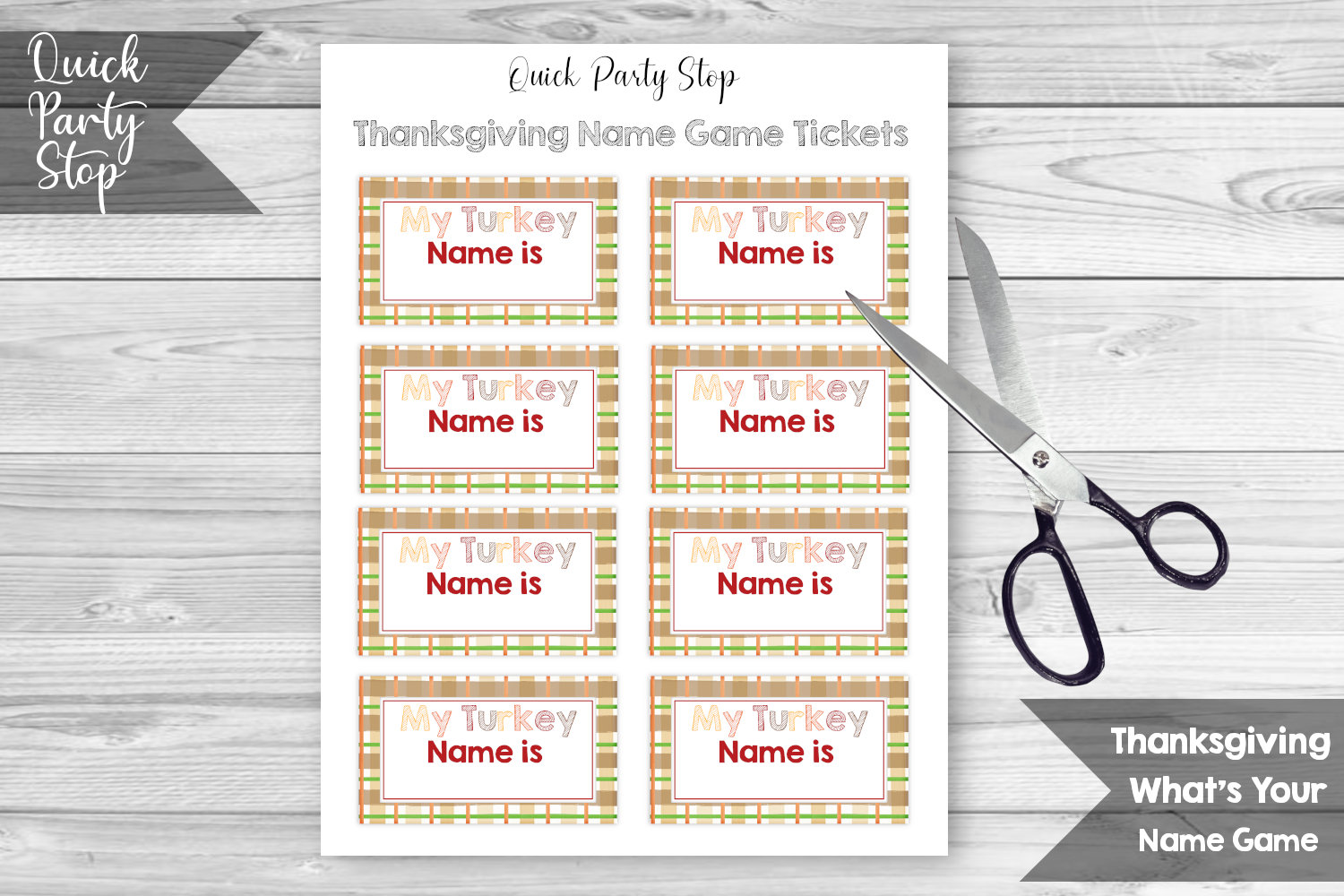 Thanksgiving Name Game, What's Your Turkey Name, Harvest Party Game ...