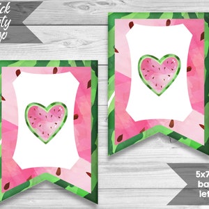 Watermelon Welcome Baby Banner, Watermelon Baby Shower, Pennant Banner ...