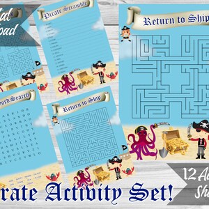 Pirate Party Activity Set 12 Different Activity Sheets Digital Download ...
