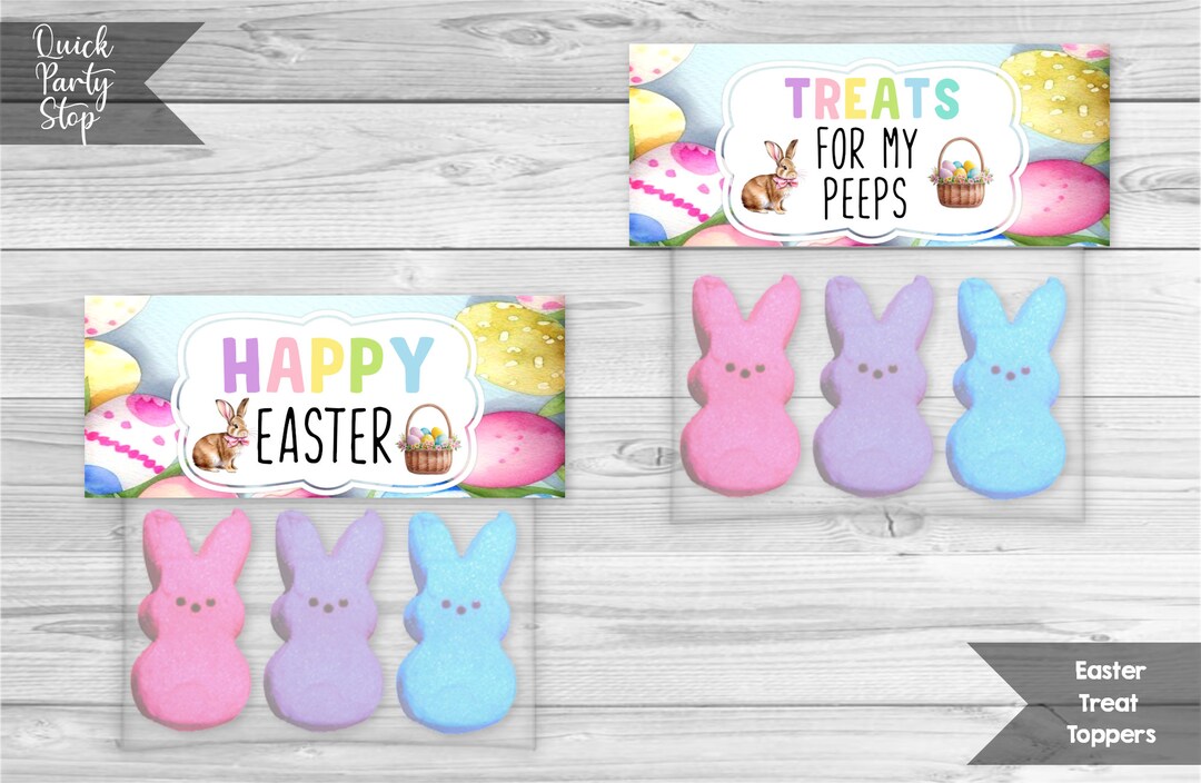 Happy Easter Treat Toppers, Easter Goody Bag Topper, Treats for My ...