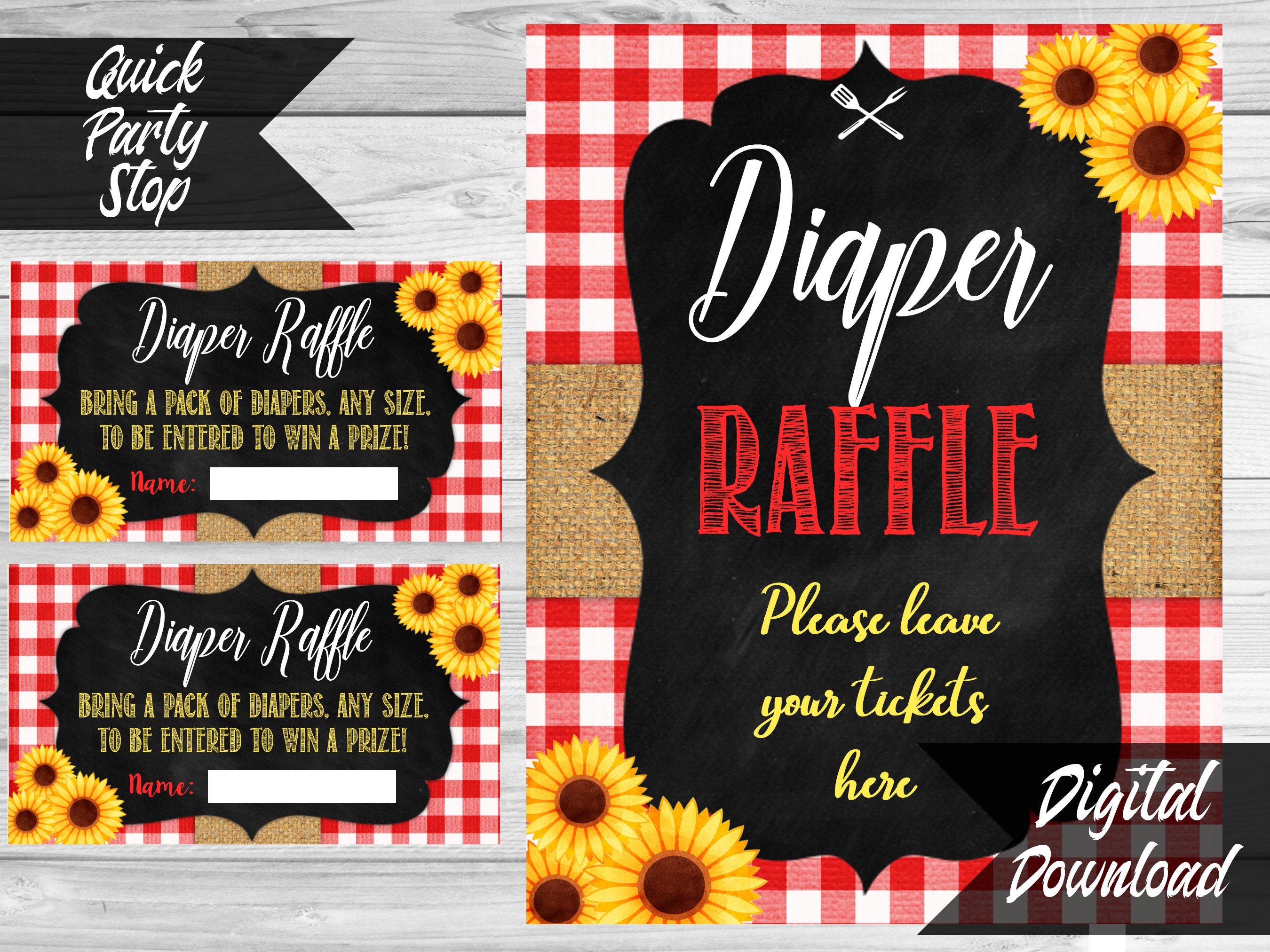 Printable Baby Q Party Bundle Digital Download Baby Barbecue Party ...