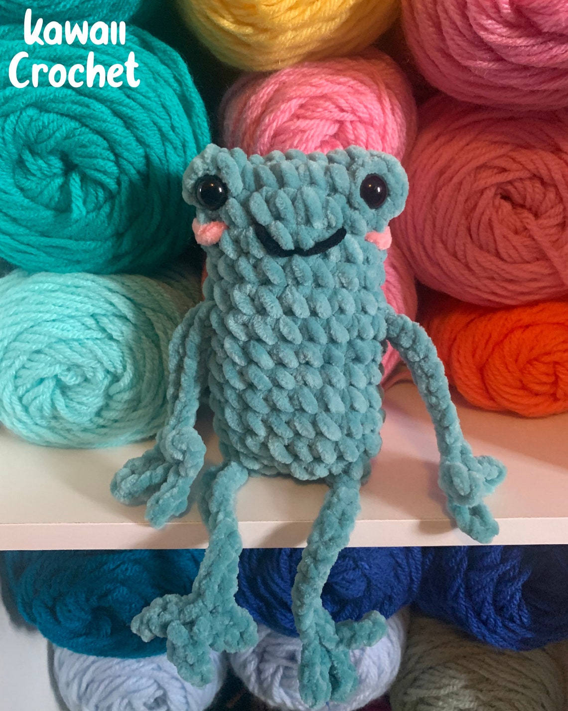 Crochet Leggy Frog Plushie, Crochet Stuffed Animal, Cute Crochet Frogs ...