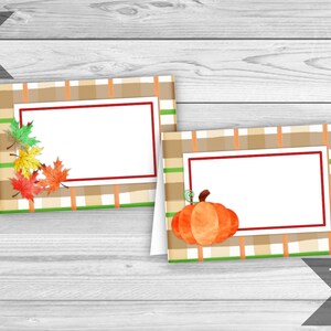 Thanksgiving Editable Food Tents, Turkey Food Labels, Harvest Party ...
