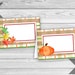 Thanksgiving Editable Food Tents, Turkey Food Labels, Harvest Party ...