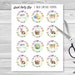Easter Cupcake Toppers, Printable 2 Inch Cupcake Toppers, Easter Topper ...