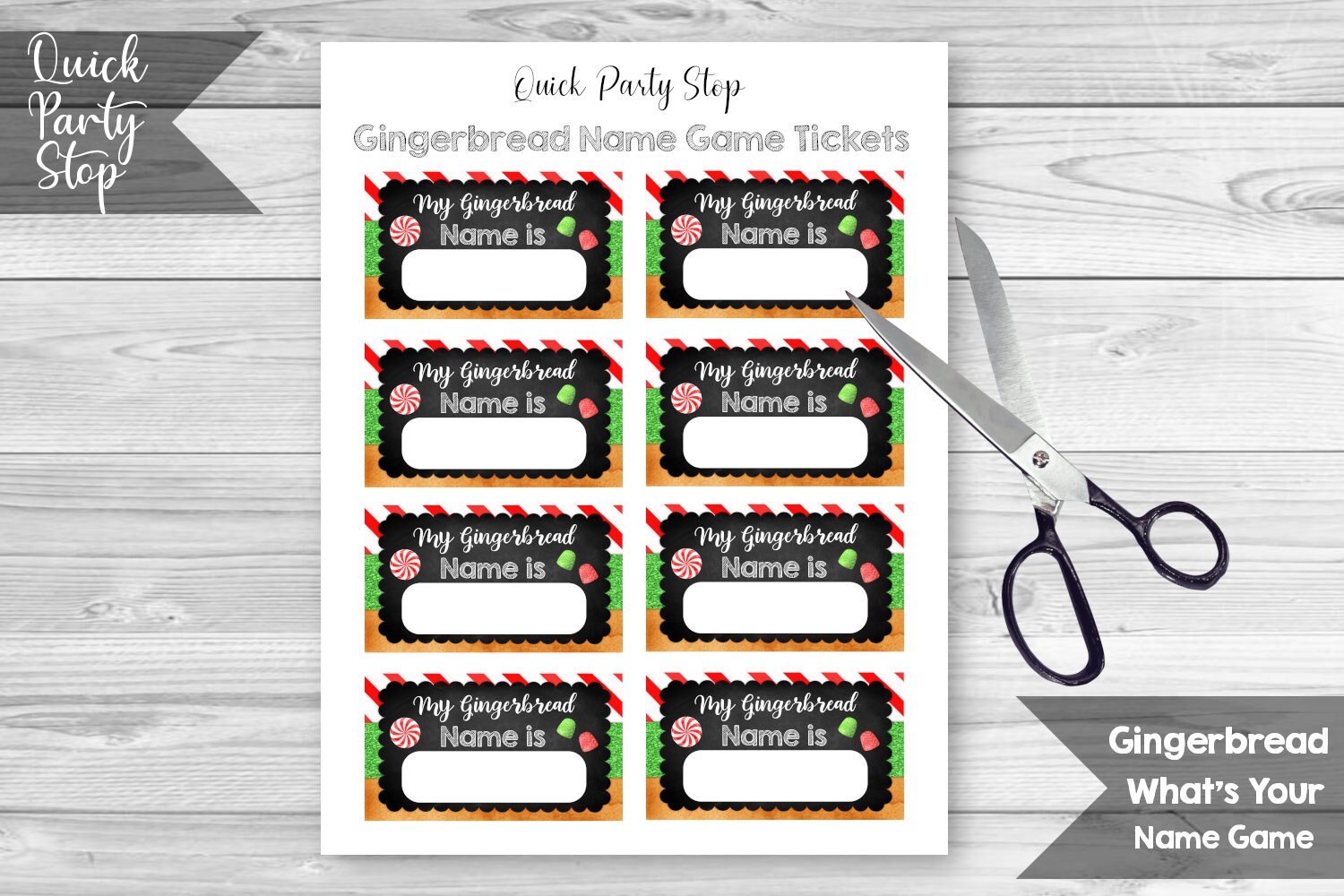 Gingerbread Name Game, What's Your Gingerbread Name, Christmas Party ...