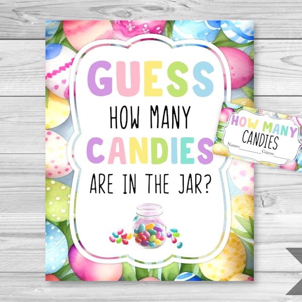 Candy Guess Game - Etsy