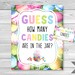 Easter Guess How Many Candies Sign and Tickets, Easter Party, Easter ...