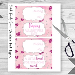 Valentines Day Treat Toppers, Valentines Goody Bag Topper, Happy ...