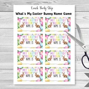 Easter Bunny Name Game, What's Your Easter Name, Easter Game, Printable ...