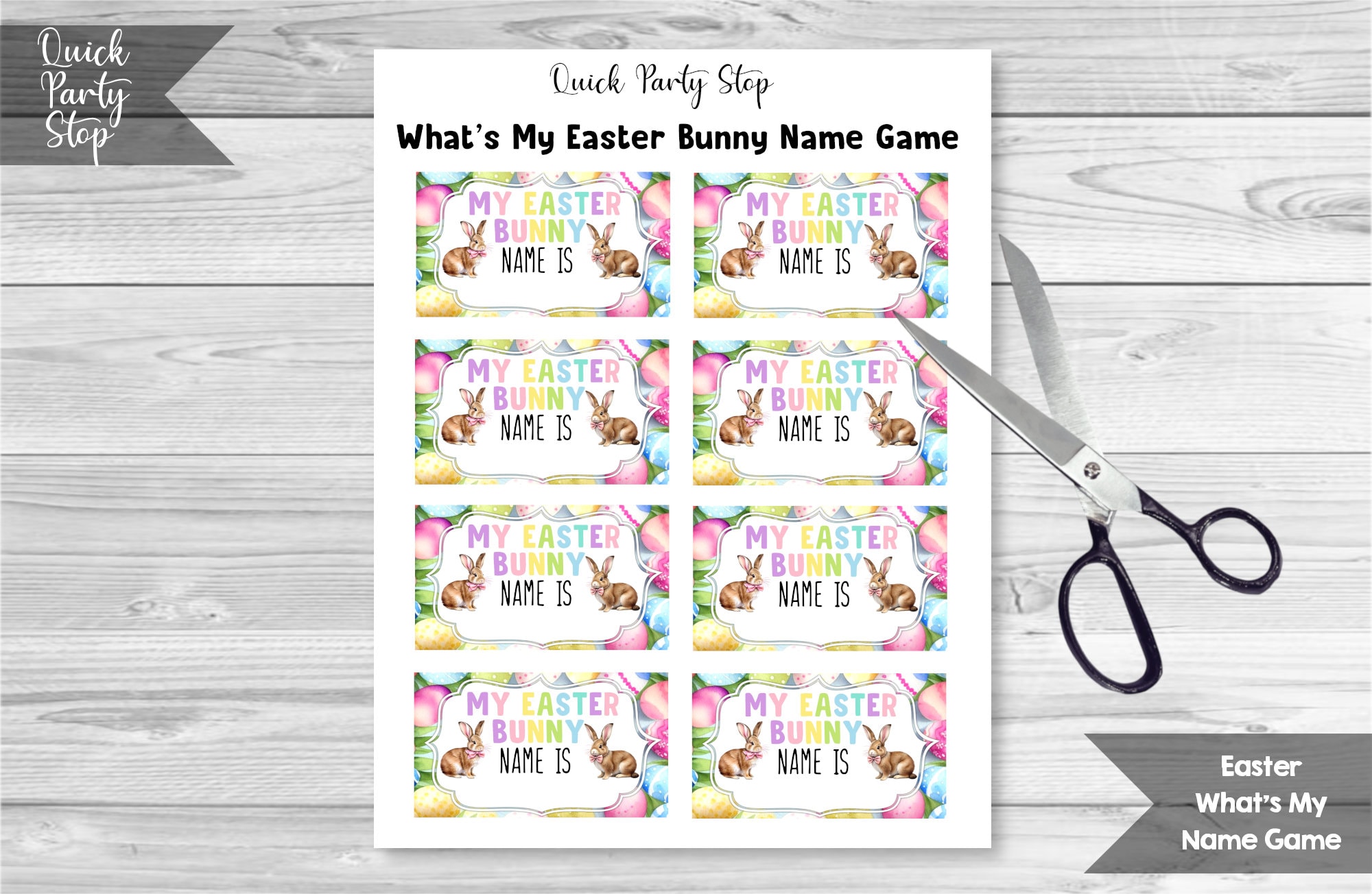 Easter Bunny Name Game, What's Your Easter Name, Easter Game, Printable ...