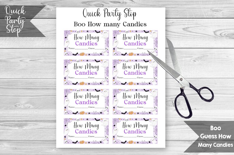 Little Boo Guess How Many Candies Sign and Tickets, Halloween Baby ...