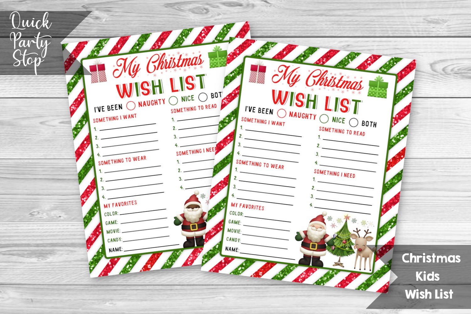 My Christmas Wish List for Kids, Printable Holiday Wish List, Santa ...