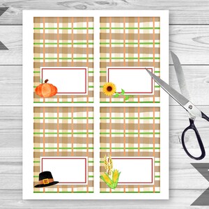 Thanksgiving Editable Food Tents, Turkey Food Labels, Harvest Party ...