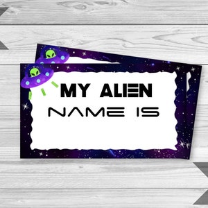Alien Name Game, Space Birthday Party, Printable Game Sheet, What's ...