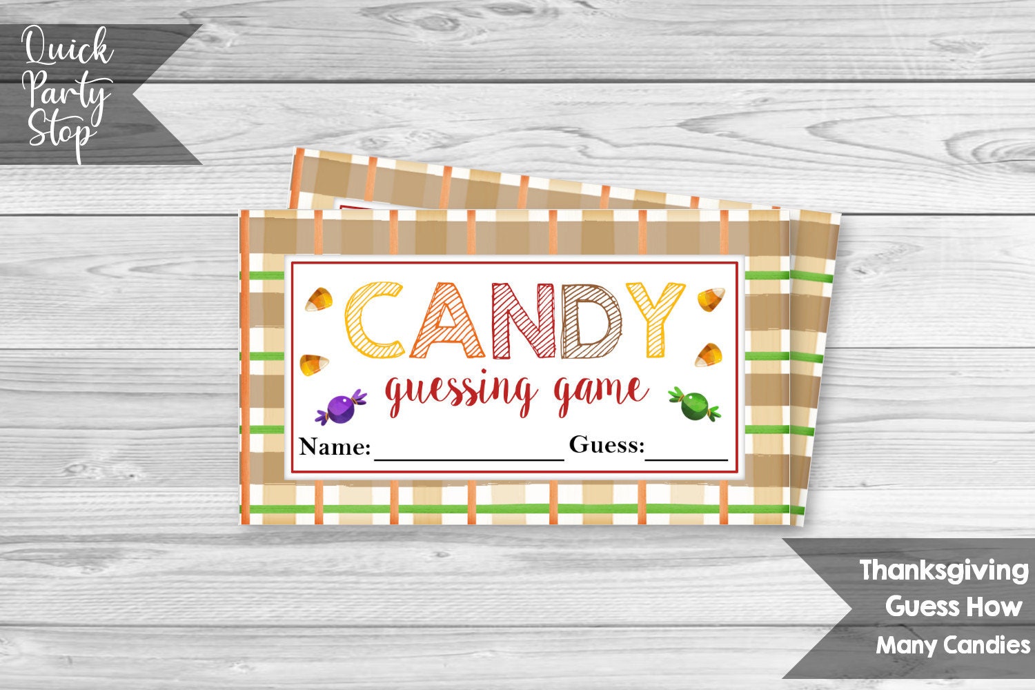 Thanksgiving Guess How Many Candies Sign and Tickets, Harvest Party ...