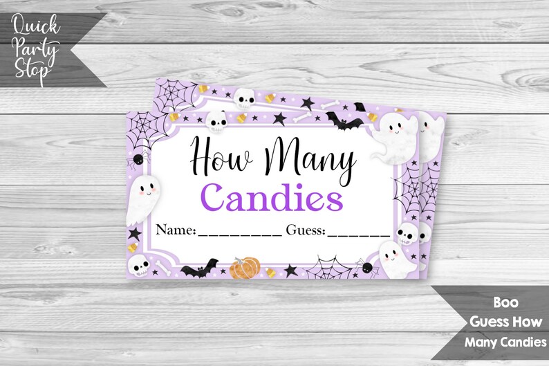 Little Boo Guess How Many Candies Sign and Tickets, Halloween Baby ...