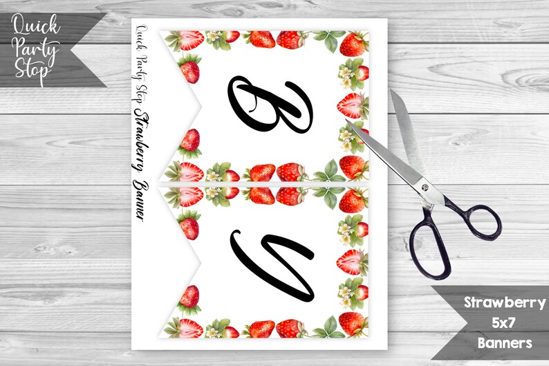 Strawberry Welcome Baby Banner, Strawberry Baby Shower, Pennant Banner ...