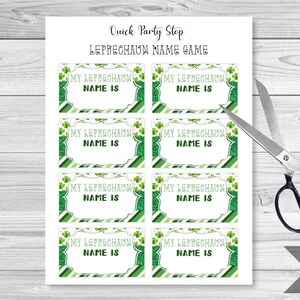 Leprechaun Name Game, St Patrick's Day Party, Printable Game Sheet ...