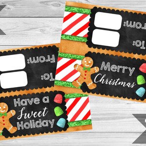 Gingerbread Treat Toppers, Christmas Goody Bag Topper, Sweet Holiday ...