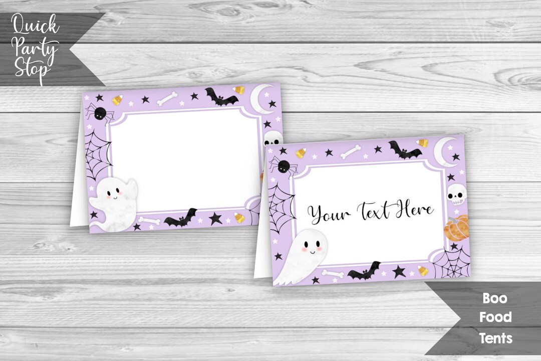 Little Boo Editable Food Tents, Halloween Food Labels, Ghost Baby ...