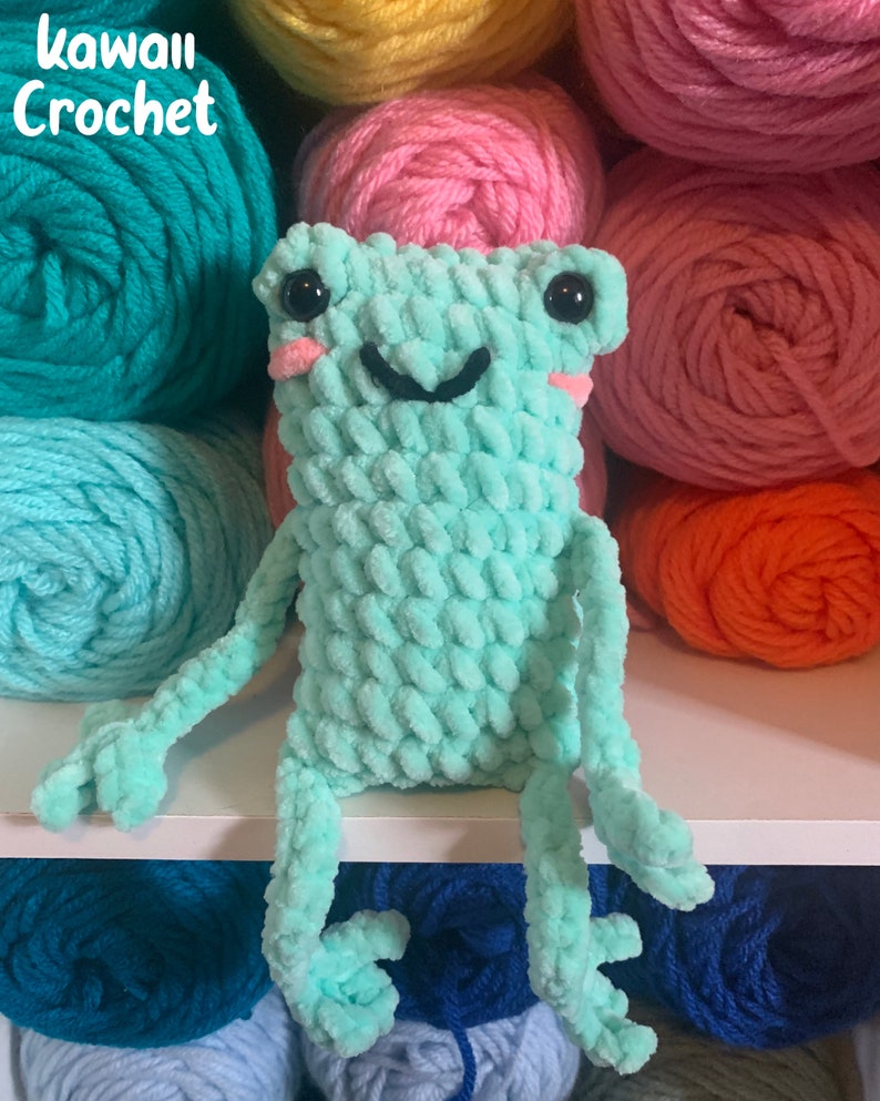 Crochet Leggy Frog Plushie, Crochet Stuffed Animal, Cute Crochet Frogs ...