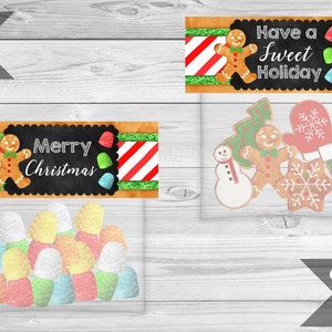 Gingerbread Treat Toppers, Christmas Goody Bag Topper, Sweet Holiday ...