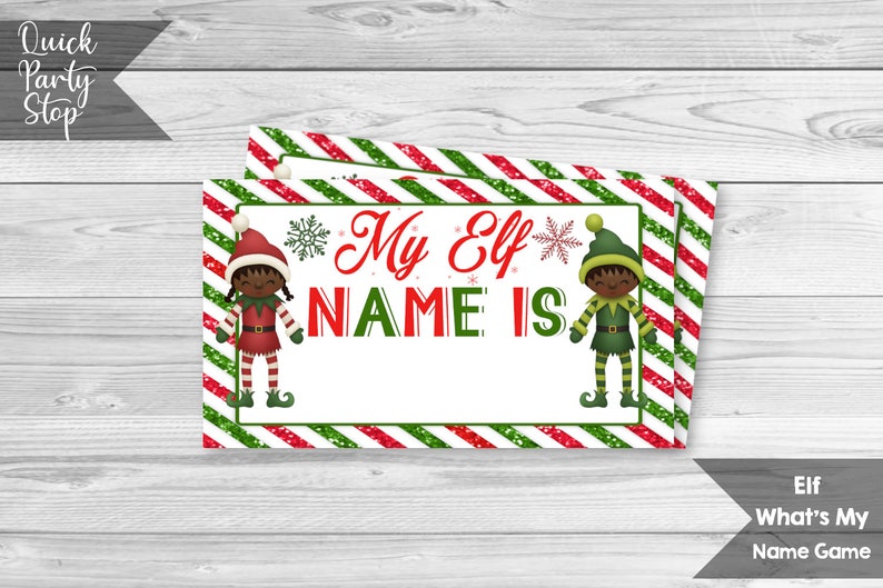 Elf Name Game, What's Your Elf Name, Christmas Party Game, Printable ...