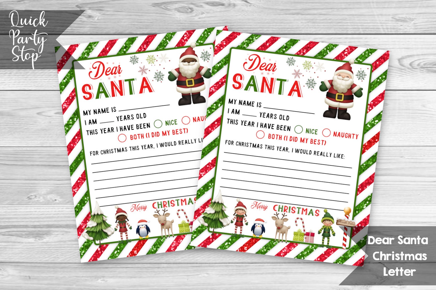 Dear Santa Wish List for Kids Printable Holiday Wish List - Etsy