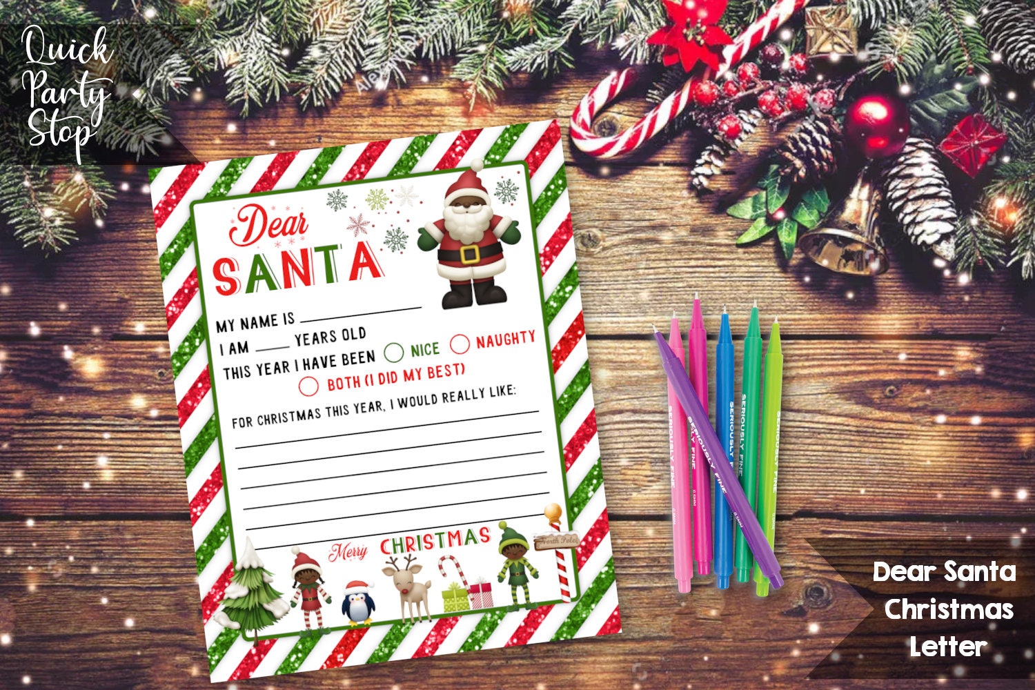 Dear Santa Wish List for Kids Printable Holiday Wish List - Etsy