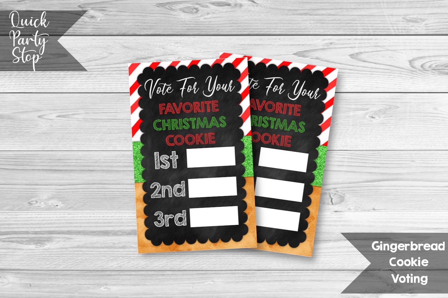 Gingerbread Favorite Christmas Cookie Sign and Tickets, Gingerbread ...