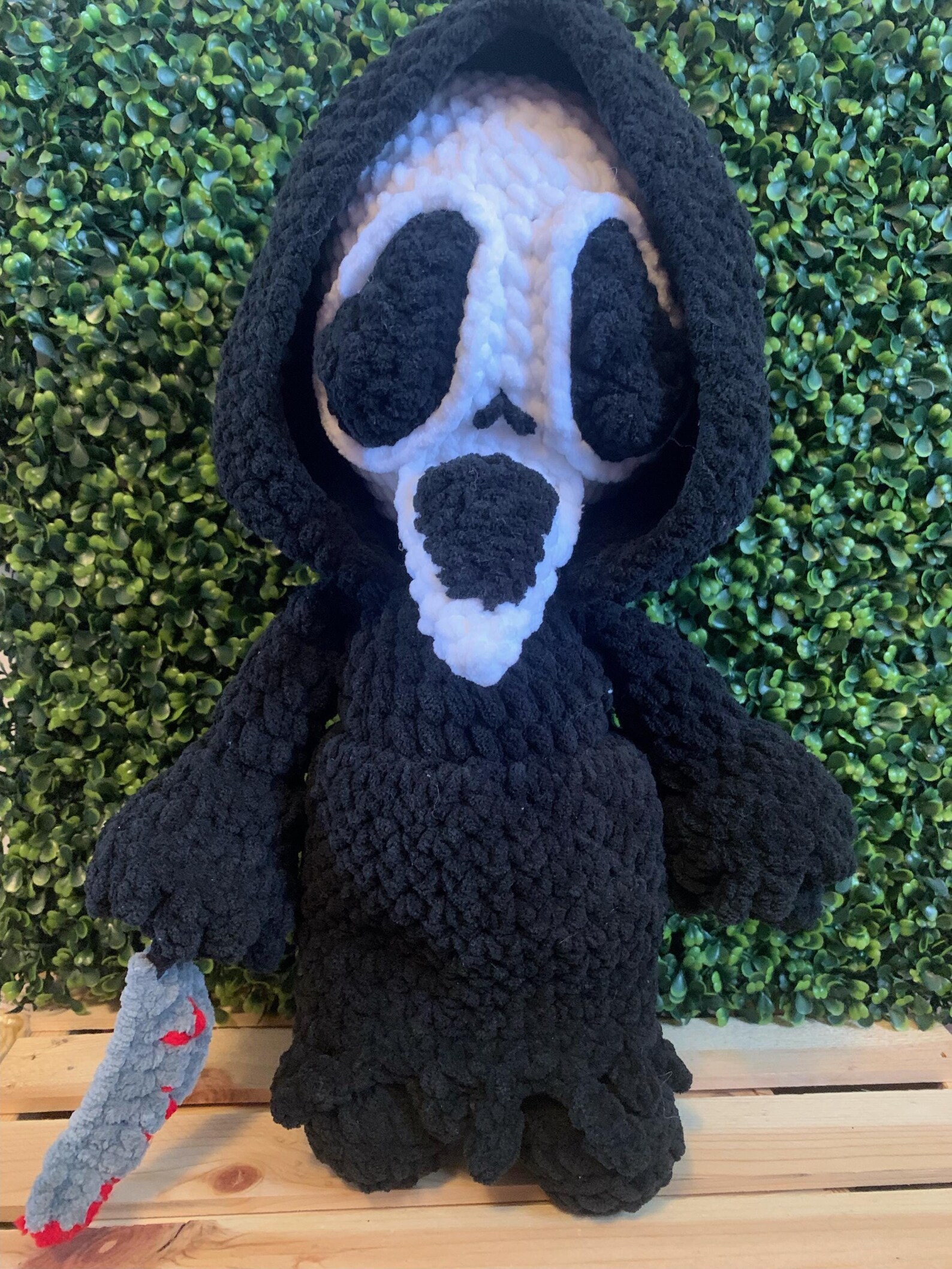 Handmade Crochet Scream Plushie, Horror Plush, Scary Amigurumi, Ghost ...