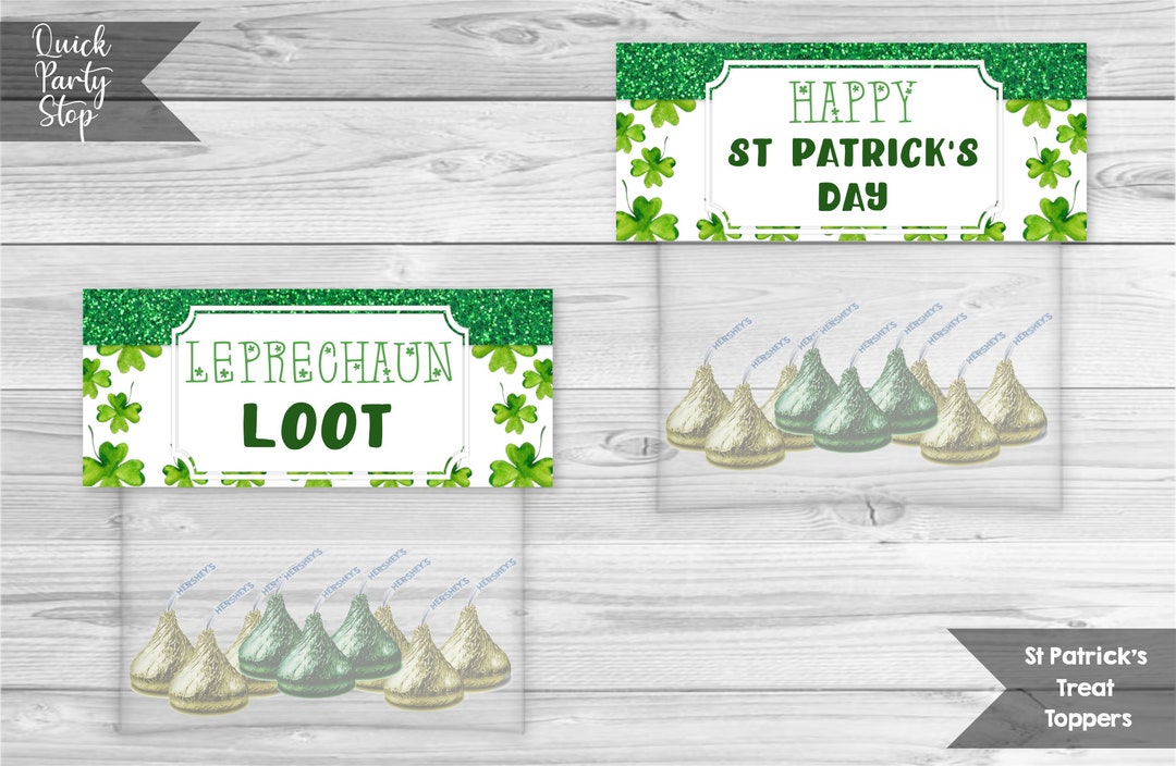 St Patrick's Day Treat Toppers, Leprechaun Goody Bag Topper, Leprechaun ...