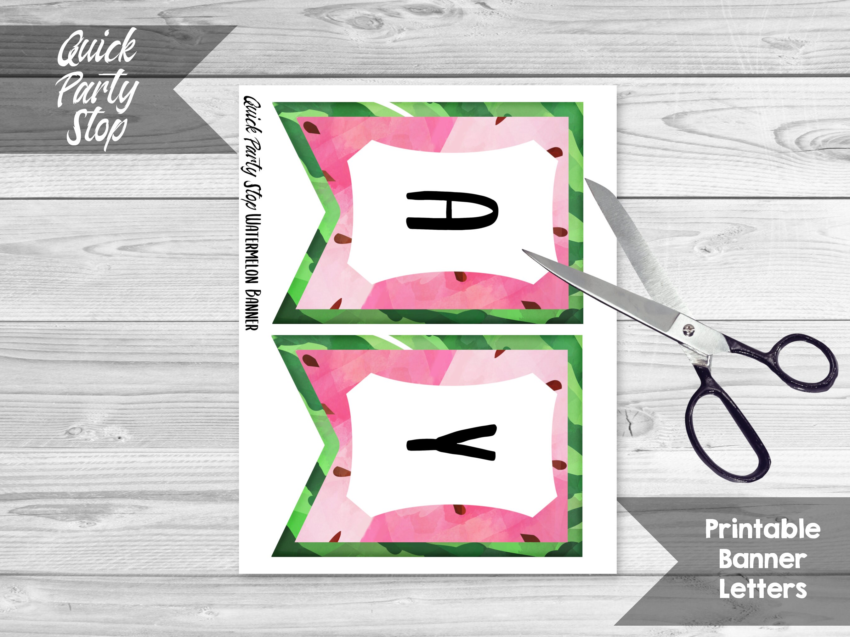 Watermelon Welcome Baby Banner, Watermelon Baby Shower, Pennant Banner ...