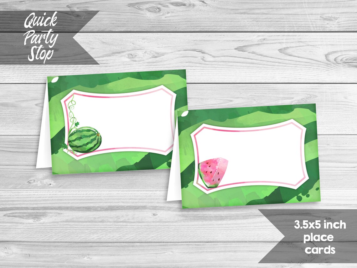Watermelon Editable Food Tents, Watermelon Food Labels, Watermelon Baby ...