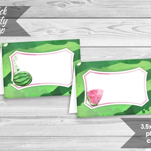 Watermelon Editable Food Tents, Watermelon Food Labels, Watermelon Baby ...