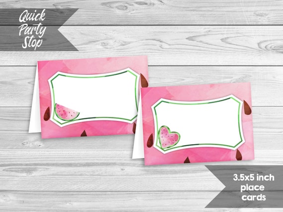 Watermelon Editable Food Tents Watermelon Food Labels | Etsy