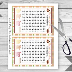 Thanksgiving Word Search Game, Harvest Party Printable Game Sheet ...