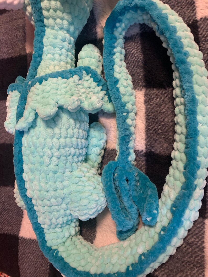 Large Crochet Dragon Plushie, Crochet Stuffed Dragon, Winnie the Dragon ...