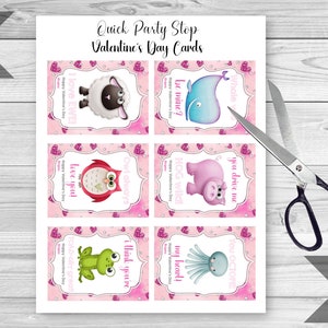 Printable Valentines Day Cards for Kids, Animal Pun Valentines ...