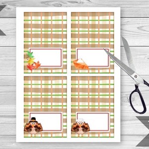 Thanksgiving Editable Food Tents, Turkey Food Labels, Harvest Party ...