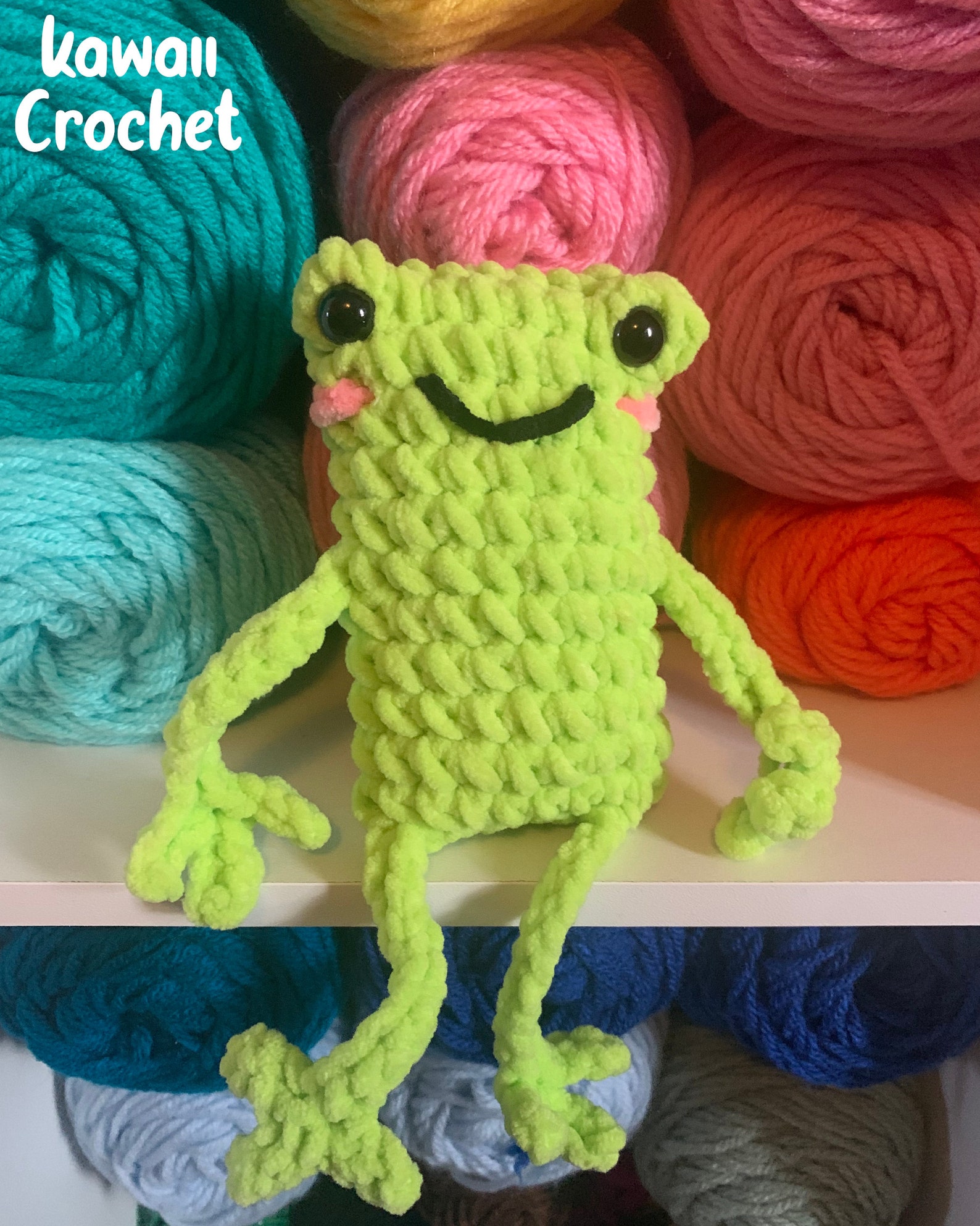 Crochet Leggy Frog Plushie, Crochet Stuffed Animal, Cute Crochet Frogs ...